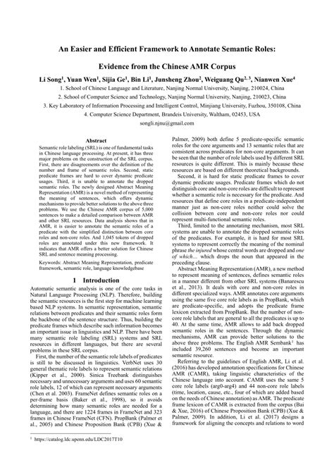 Pdf An Easier And Efficient Framework To Annotate Semantic Roles