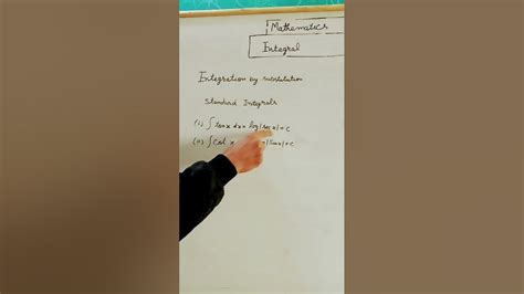 Integral Chapter Class 12 Ilate Formula Mathshorts2023 Integration By