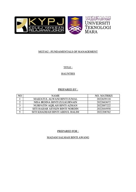 Mgt Group Assignment Mgt162 Fundamentals Of Management Title