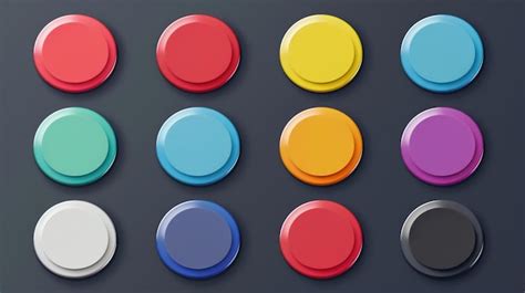 A Colorful Button With Different Colored Buttons On It Premium Ai