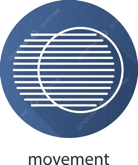Movement Flat Linear Long Shadow Icon Linear Scheme Items Vector