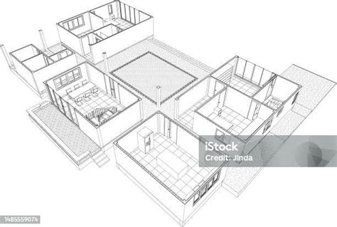 3d Illustration Of Building Project向量圖形及更多不動產圖片 不動產 住宅內部 住宅建築 Istock