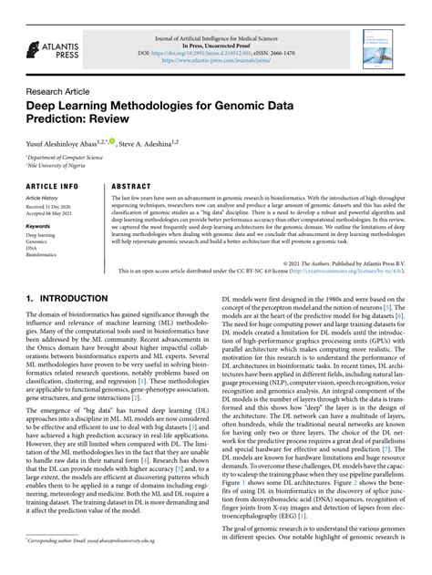 Pdf Deep Learning Methodologies For Genomic Data Prediction Review