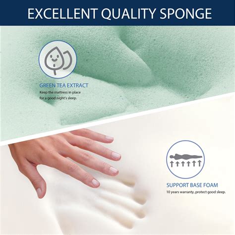 Mlily 9 Green Tea Gel Memory Foam Queen Mattress Medium