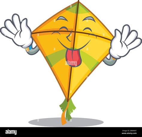 Funny Face Kite Mascot Design Style With Tongue Out Stock Vector Image