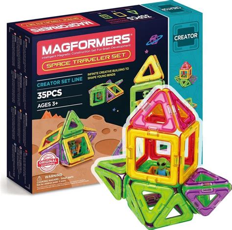 Магнитный конструктор MAGFORMERS 703007 Space Traveler set / 35 деталей ...
