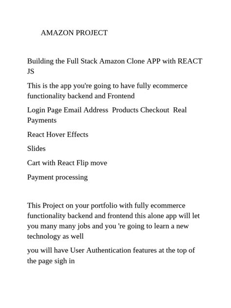 Building The Amazon Clone App Pdf Information Technology Software