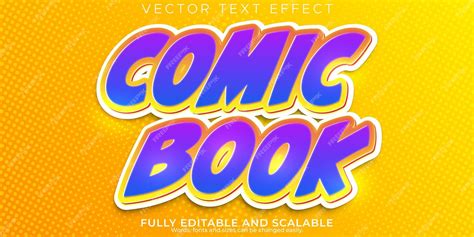 Free Vector Comic Book Text Effect Editable Cartoon And Pop Art Text