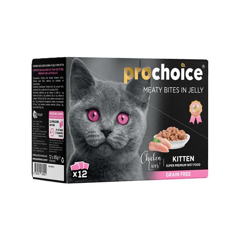 Prochoice Wet Cat Food With Chicken And Liver In Jelly For Kittens 12x85