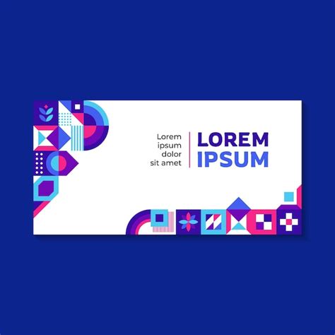 Premium Vector Abstract Geometric Mosaic Banner Background Design