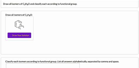 Draw All Isomers Of C3h8o And Classify Each According To Functional Group Draw All Isomers Of