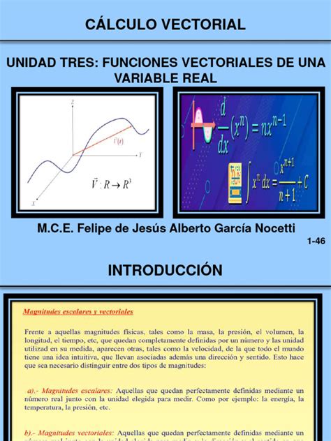 Unidad Tres Funciones Vectoriales De Una Variable Real Descargar Gratis Pdf Logaritmo Integral
