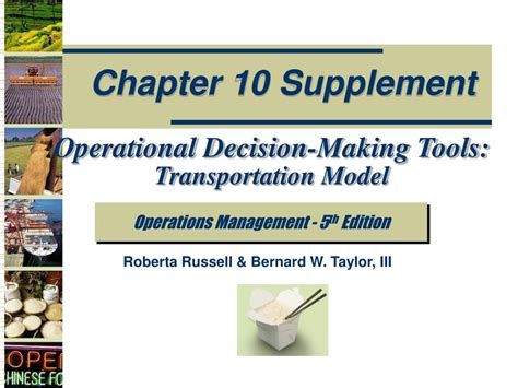 Ppt Operational Decision Making Tools Transportation Model