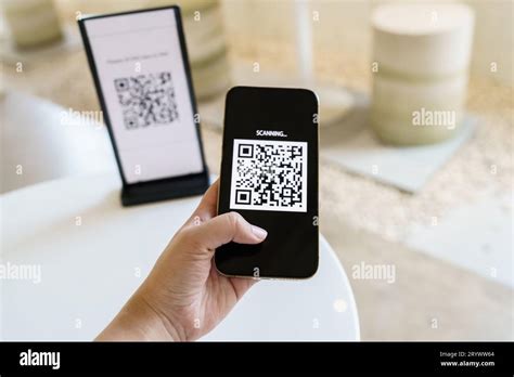 Qr Code Payment E Wallet Man Scanning Tag Accepted Generate Digital