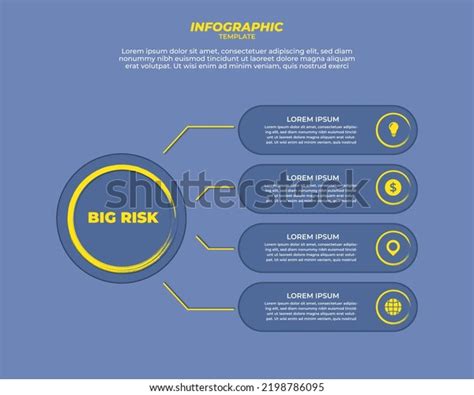 Infographic Design 4 Steps Data Visualization Stock Vector Royalty