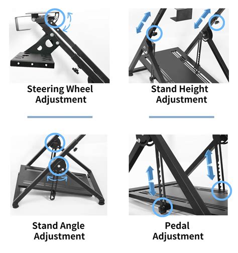 Anman Racing Wheel Stand With Pro Shifter Adjustable And Foldable Steering Wheel Stand Fit For