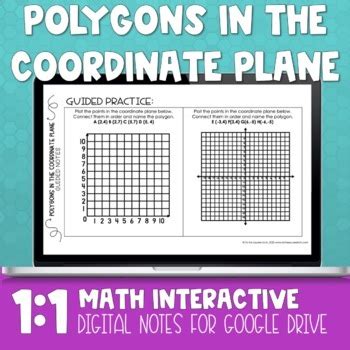 Polygons In The Coordinate Plane Digital Notes TPT