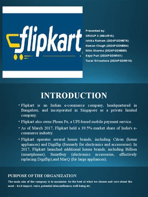 Flipkart Ppt G2 Pdf Organizational Structure Supply Chain