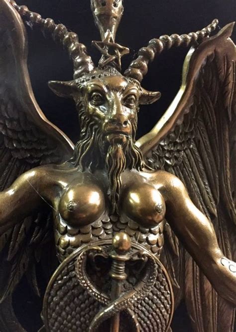 BAPHOMET STATUE COLD CAST BRONZE MAXINE MILLER STUDIOS