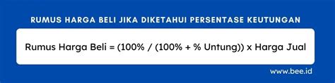 Rumus Harga Beli Harga Untung Harga Rugi Dan Contohnya