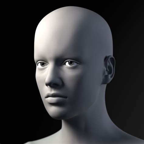 Female Head Base Mesh D Model Max Ma Obj Free D