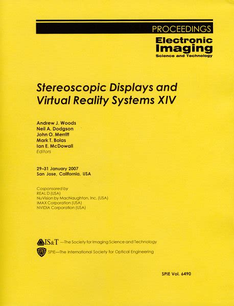 stereoscopic displays and applications proceedings volumes