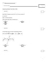 Geometry Basics Test M Pdf Date Total Score Babe Name ID Geometry Basics Test