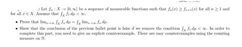 Solved Let Fnx 000 Be A Sequence Of Measurable