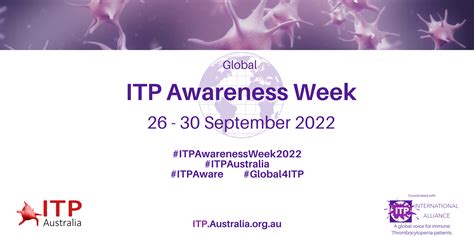 2022 global itp awareness week itp australia and new zealand