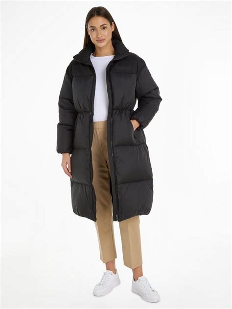 Tommy Hilfiger Steppmantel New York Puffer Maxi Mit Logobadge