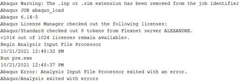 Abaqus Restart Inp Not Working After Being Edited With Abaqus Matlab Abaqus Matlab