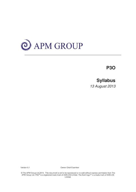 Pdf P3o Joint Syllabus · Pdf Filehigh Level P3o Model And Its Component Offices Differences