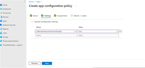 엔드포인트용 Microsoft Defenderios용 기능 구성 Microsoft Defender For Endpoint