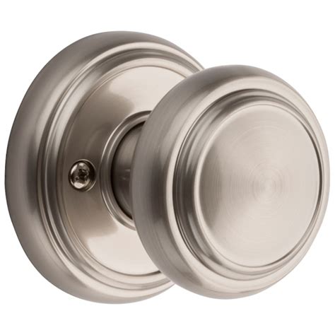 Baldwin Prestige Alcott Satin Nickel Interior Dummy Door Knob In The