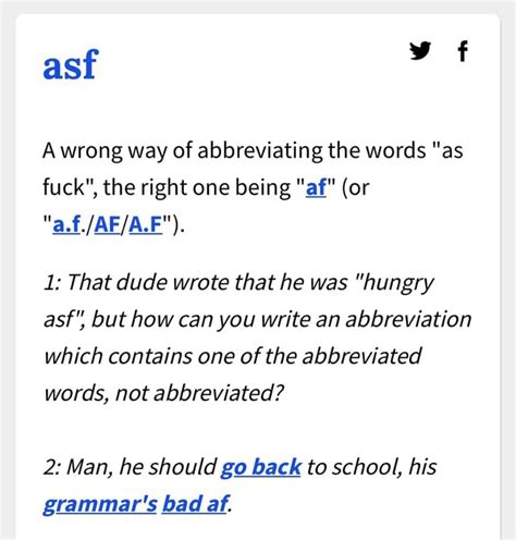 Asf A Wrong Way Of Abbreviating The Words As Fuck The Right One