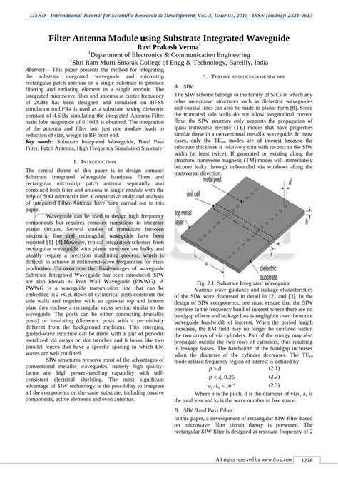 Pdf Filter Antenna Module Using Substrate Integrated … · Filter