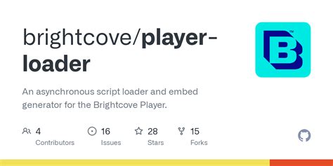 GitHub Brightcove Player Loader An Asynchronous Script Loader And Embed Generator For The