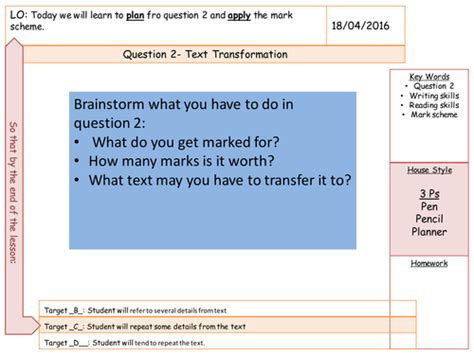 Igcse Core Revision For Question 2 Teaching Resources