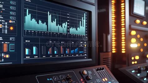 Server Room Monitoring System Displaying Real Time Data Analysis Charts