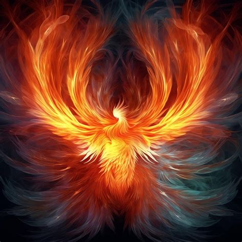 Premium Ai Image Phoenix Bird With Outstretched Wings Rising Burning
