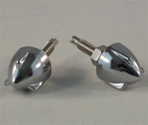 Sell 2 Chrome Rocket Motorcycle License Plate Frame Bolts Lic Tag