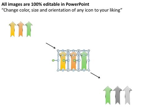 powerpoint graphics business 3 stages parallel arrow process layout