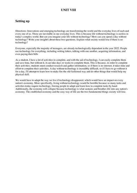 Sts Unit Viii The Information Age Unit Viii Setting Up Directions Innovations And Emerging