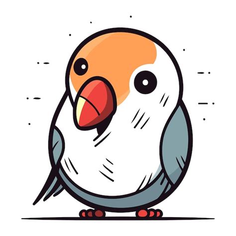 可愛い漫画のオオカミ 白い背景に隔離されたベクトルイラスト Premium Ai生成ベクトル画像