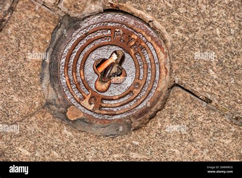Manhole Cover Of The Gas Pipeline System A Massive Metal Hatch For