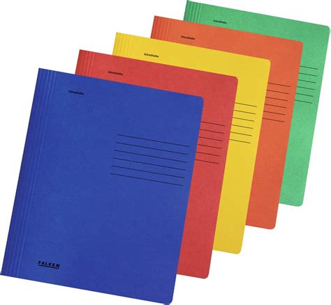 Original Falken Pack Of 10 File Folders Intensive Colours Made In