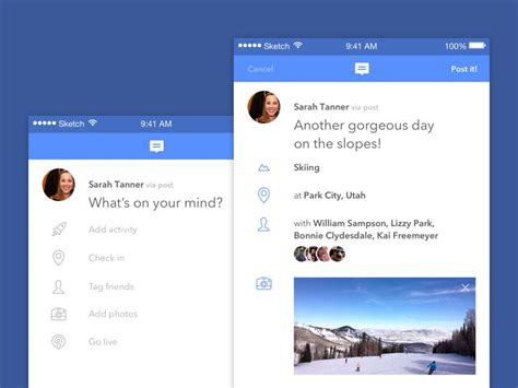 Facebook Post App Concept Post Facebook Posts App