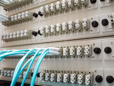 Fiber Optical Switch Panel With Cables Stock Photo Image Of Patch Analog