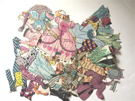 Vintage Paper Doll Clothes For Katy Keene And Sis Colored Antique Price Guide Details Page