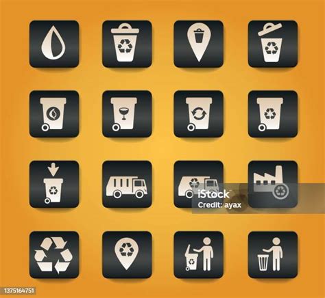 Garbage Simply Icons向量圖形及更多垃圾車圖片 垃圾車 垃圾 循環再造 Istock